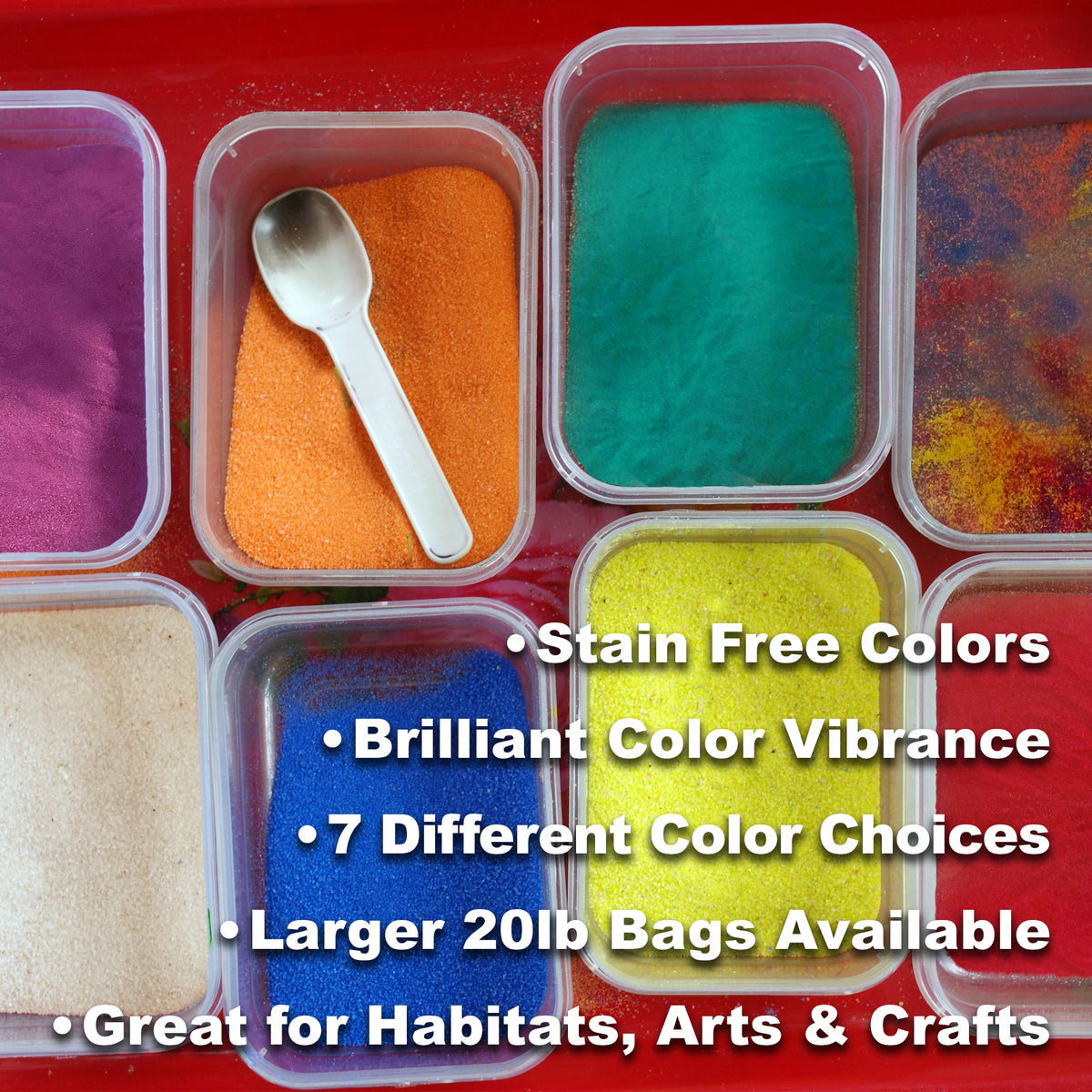 Classic Sand and Play Colored Play Sand Multipack, 6 Pack of 2.5 lb. B ...